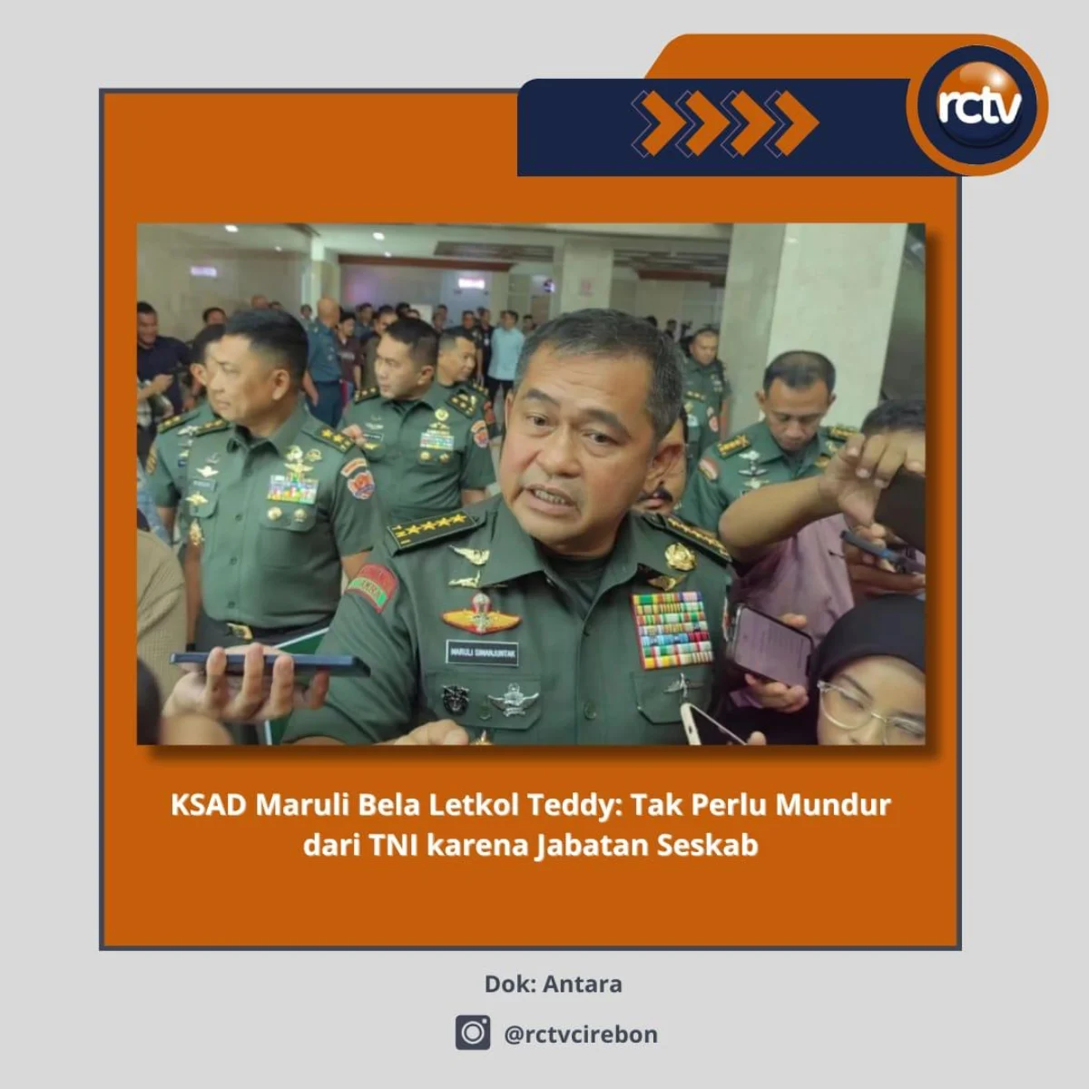 Mayor Teddy Tak Perlu Mundur, Ini Kata KSAD – Radar Cirebon Televisi