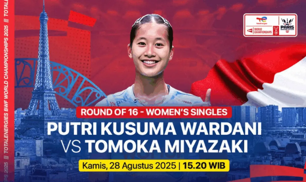 Hari Ini! Jadwal Lengkap 16 Besar Badminton BWF World Championship 2025, Saksikan Siaran ...