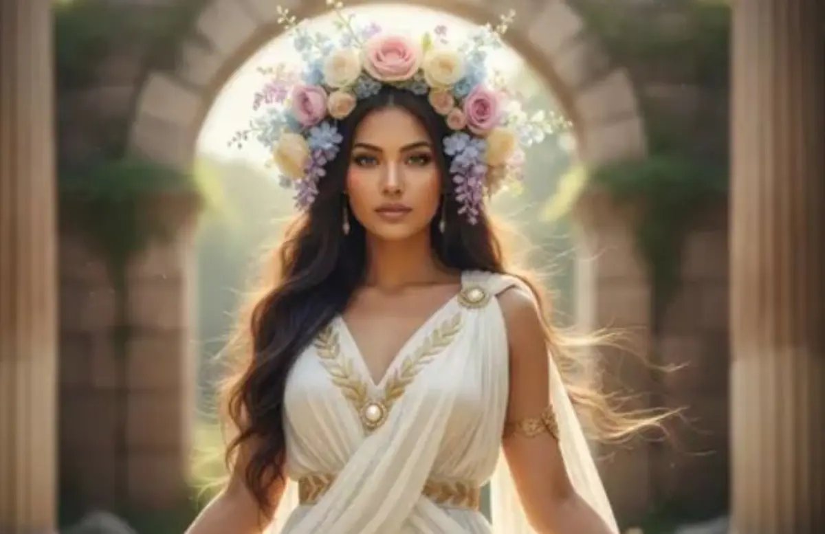 Deretan Prompt AI Edit Foto Jadi Dewi Yunani Berbalut Mahkota Bunga ...
