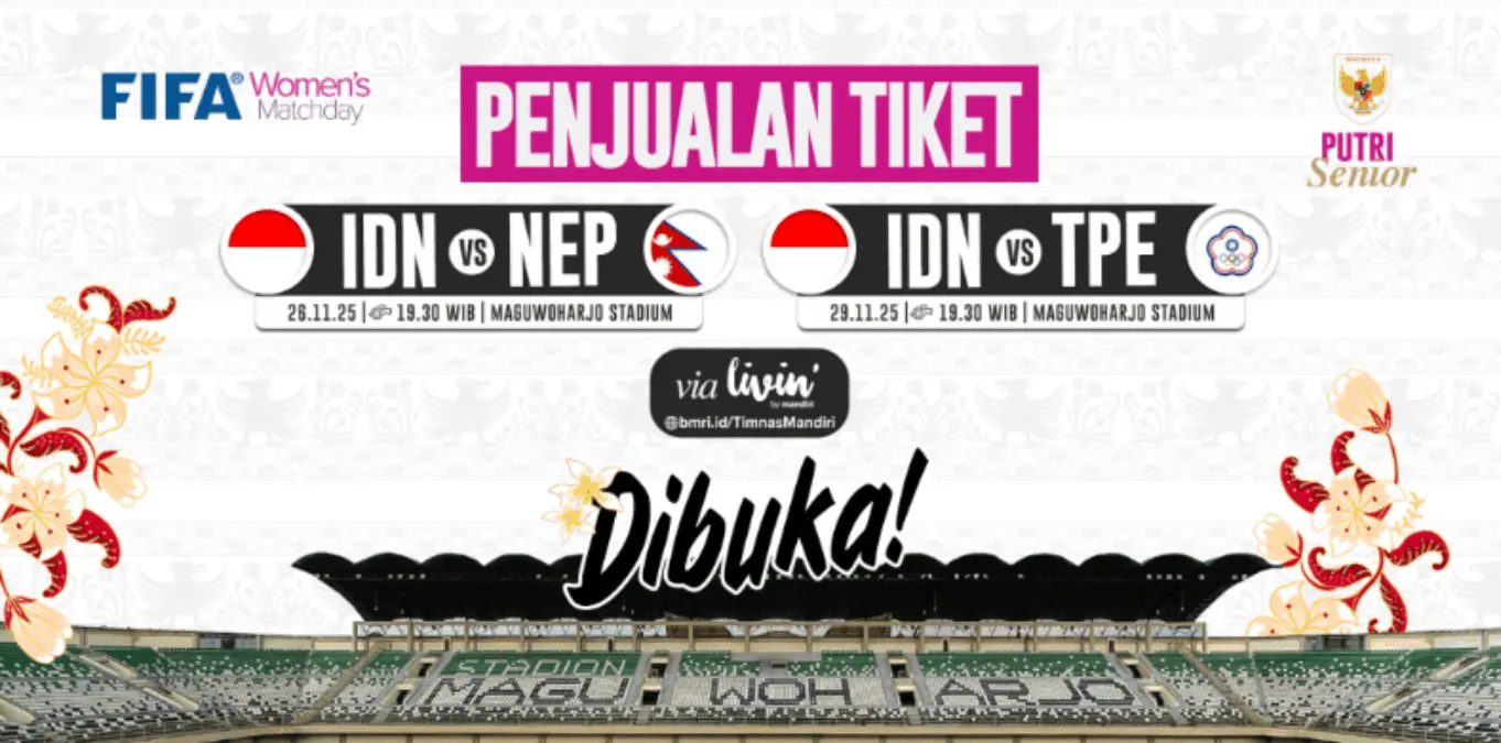 Resmi Rilis! Harga dan Cara Membeli Tiket Timnas Indonesia Putri di ...