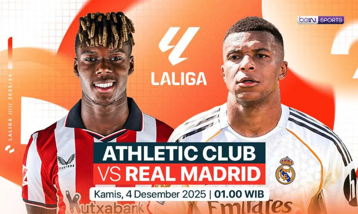 LIVE Streaming Athletic Club vs Real Madrid: Cara Nonton Resmi, Link ...