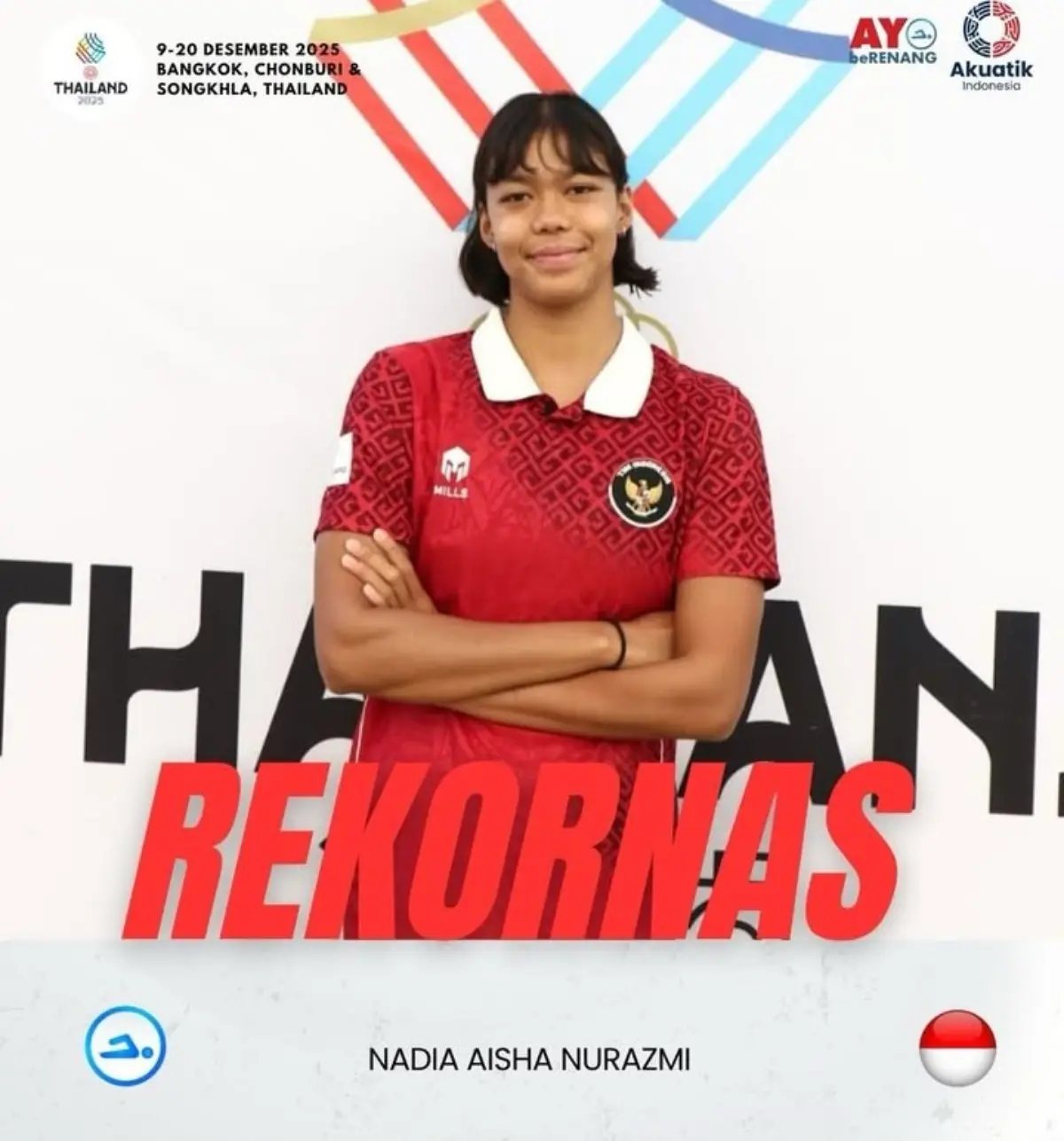 Nadia Aisha Pecahkan Rekor Nasional Renang di SEA Games 2025: Indonesia ...